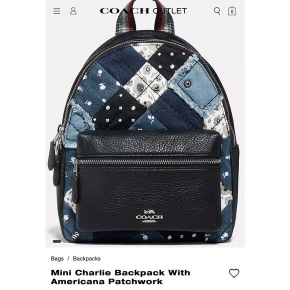 Coach | Bags | Coach Mini Backpack Patchwork Leather Backpack Black ...